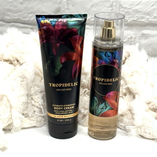 Bath & Body Works Tropidelic Fine Body Mist Spray + Body Cream Full ...
