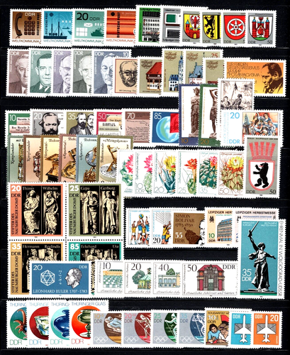 GERMANY: DDR/GDR, Sc#2313/C10, 1983 Collection: 70+ Stamps & 7 Sheets ...