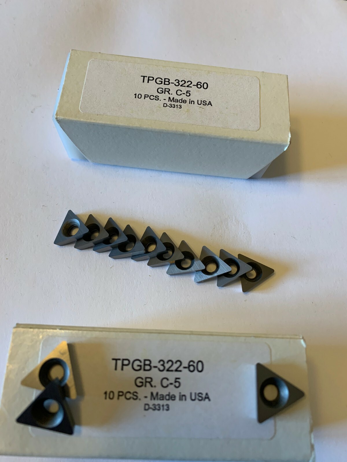 NEW 10 PCS. USA TPGB 322-60 , C 5 GRADE INDEXABLE CARBIDE INSERTS | eBay