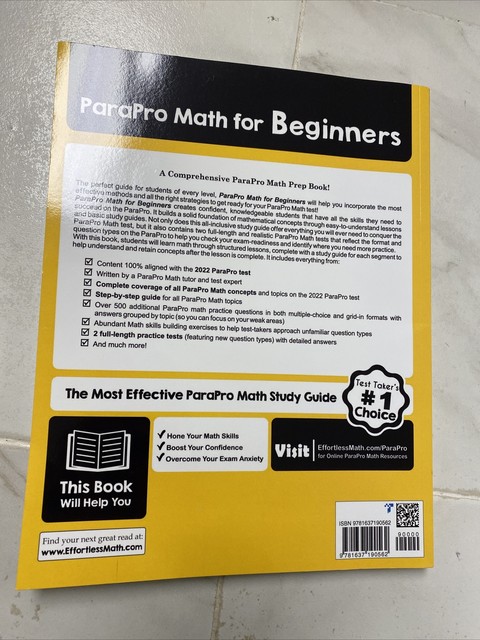 ParaPro Math for Beginners : The Ultimate Step by Step Guide to ...