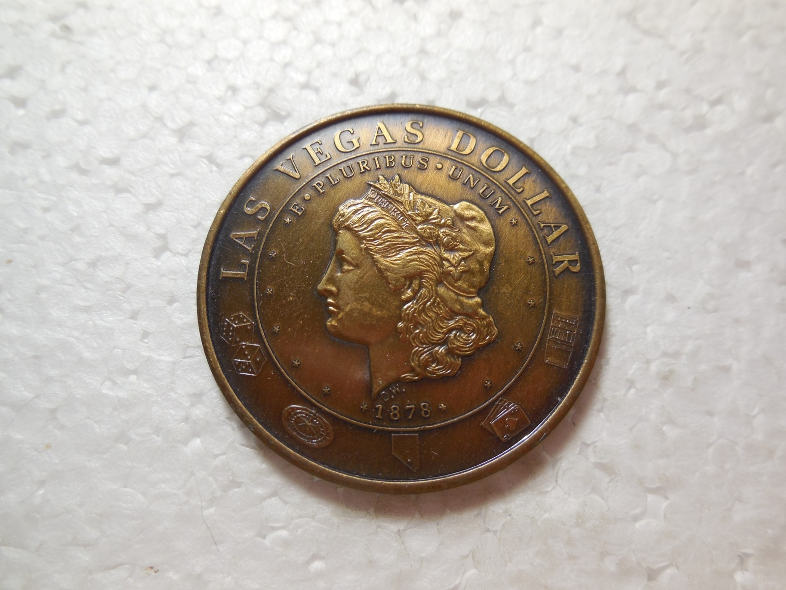 LAS VEGAS ENTERTAINMENT CAPITOL OF THE WORLD DOLLAR TOKEN MORGAN HEAD ...