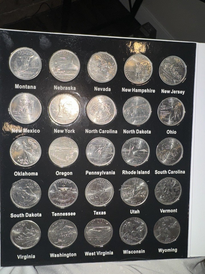 50 Fifty States Quarter Collection Book | Full Set P And D Mint Marks ...