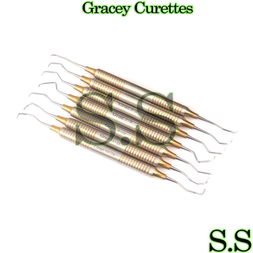 X7 Gracey Curettes Periodontal Root Cavity Tooth Calculus Removal ...