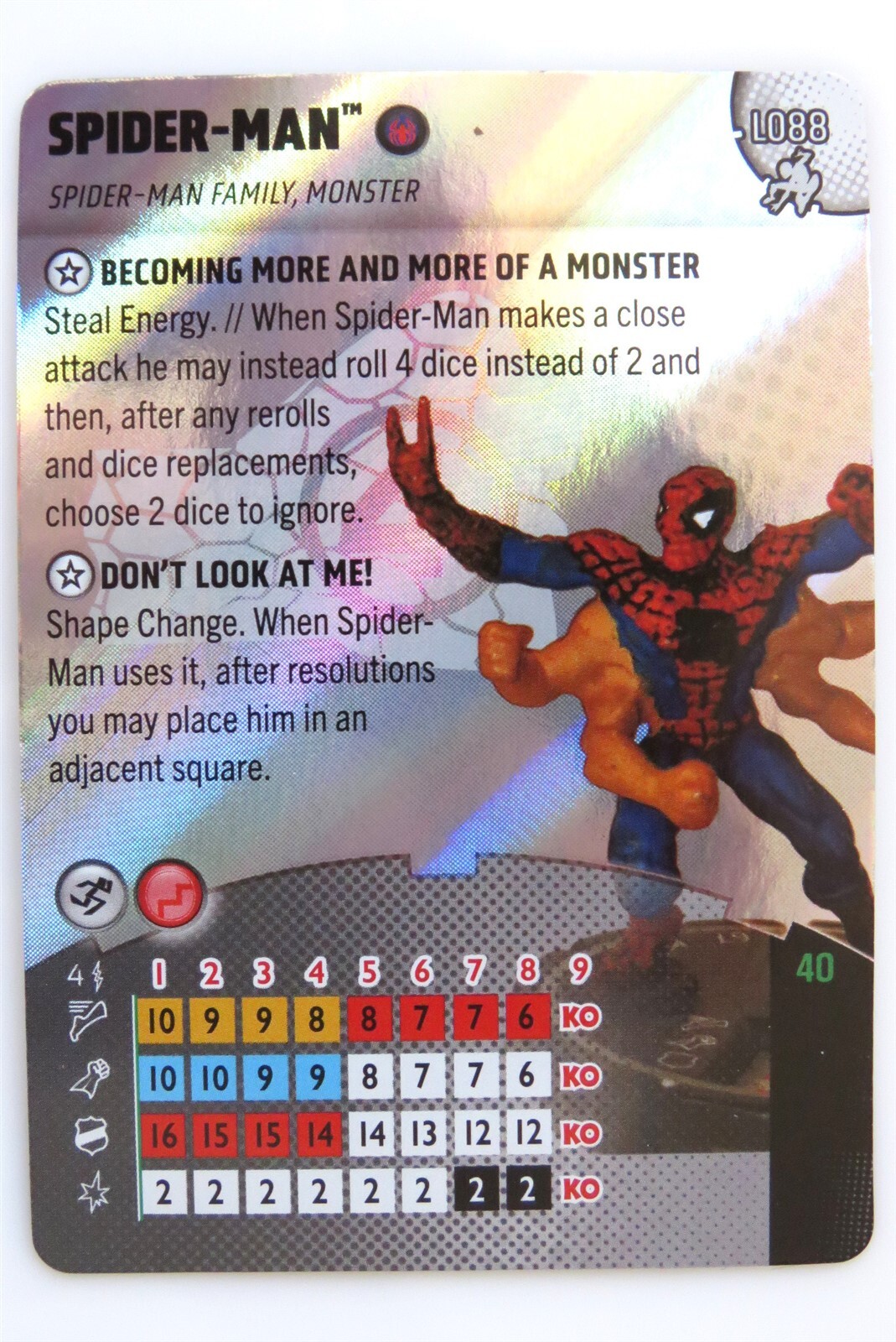 Spider-Man Beyond Amazing ~ SPIDER-MAN #L088 HeroClix Legacy Stat Card ...