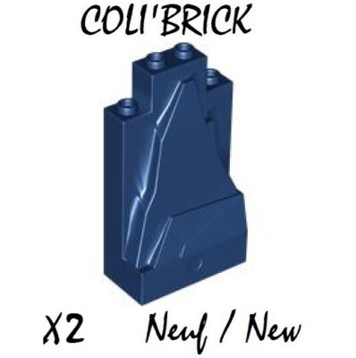 Lego 47847 - 2x Rocher Pierre Caillou Rock Panel 2x4x6 - Dark Blue ...