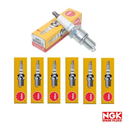 Genuine NGK Standard Spark Plug Set of 6 BR8ES SOLID / 3961 | eBay