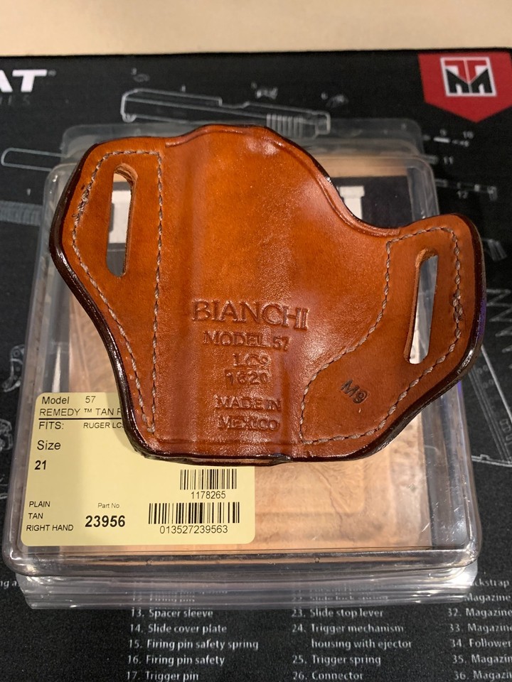 Bianchi Model #57 Remedy Open Top Leather Holster - 23956 Fits Ruger ...