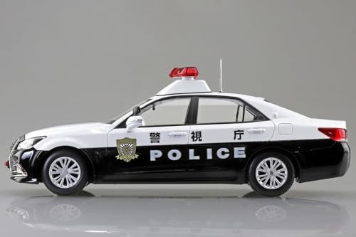 Aoshima 1/32 Toyota Crown Police Car Snap Kit Pre Colored Easy Assembly ...
