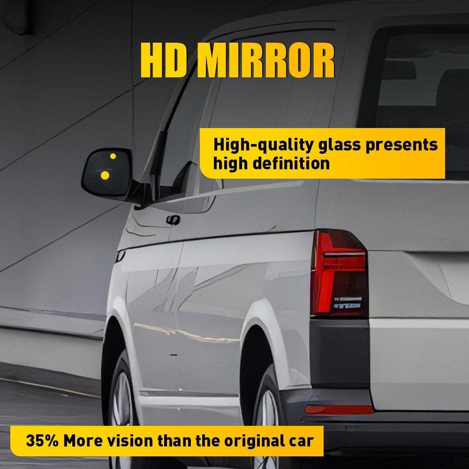 Left Right Wing Angle Wing Door Mirror Glass For VW Transporter T6 16 ...
