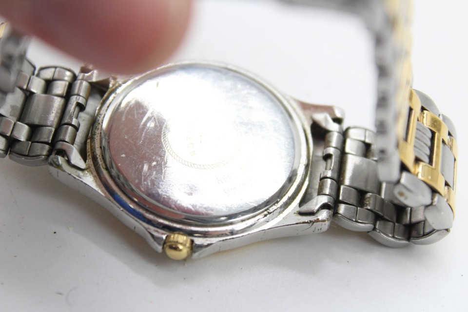 F Vintage Gents Rotary Monza Bi Metal Quartz Wristwatch Working Boxed ...