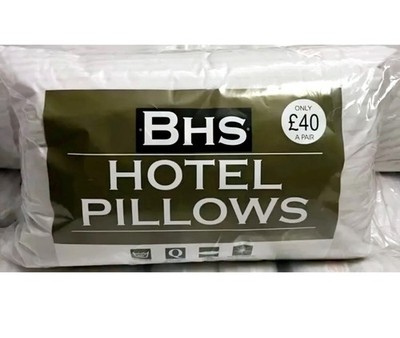 Luxurious BHS HOTEL PILLOWS Pair 2 & 4Pack-Soft White Stripe Pillows ...