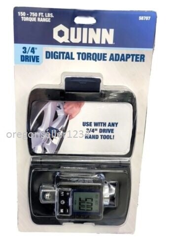 BRAND NEW QUINN Digital Torque Adaptor 150-750 Ft-Lbs torque Range 3/4 ...