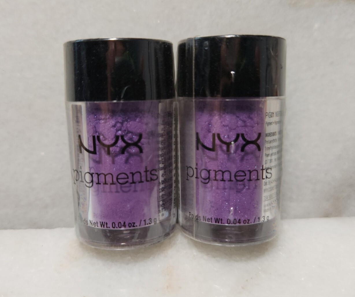 Lot Of 2' NYX Pigments Loose Powder PIG01 NIGHTINGALE | eBay