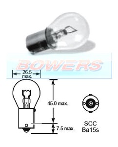 LUCAS LLB241 24V VOLT 21W P21W SCC BA15S SINGLE CONTACT LIGHT BULB ...