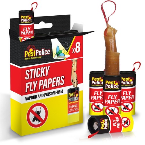 Fly Catcher Insect Trap Killer Bug Flies Wasp Sticky Paper Strong Glue ...