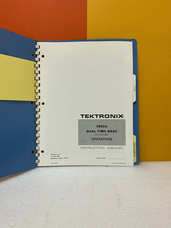 Tektronix 070-1752-01 7B92A Dual Time Base Operators Instruction Manual ...