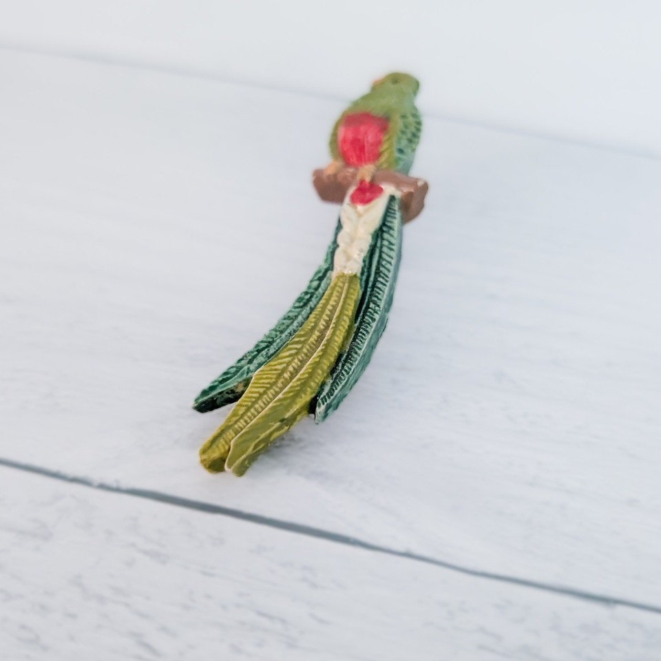 Vintage Brooch / Vintage Pin Parrot Green & Red Long Tail Statement | eBay