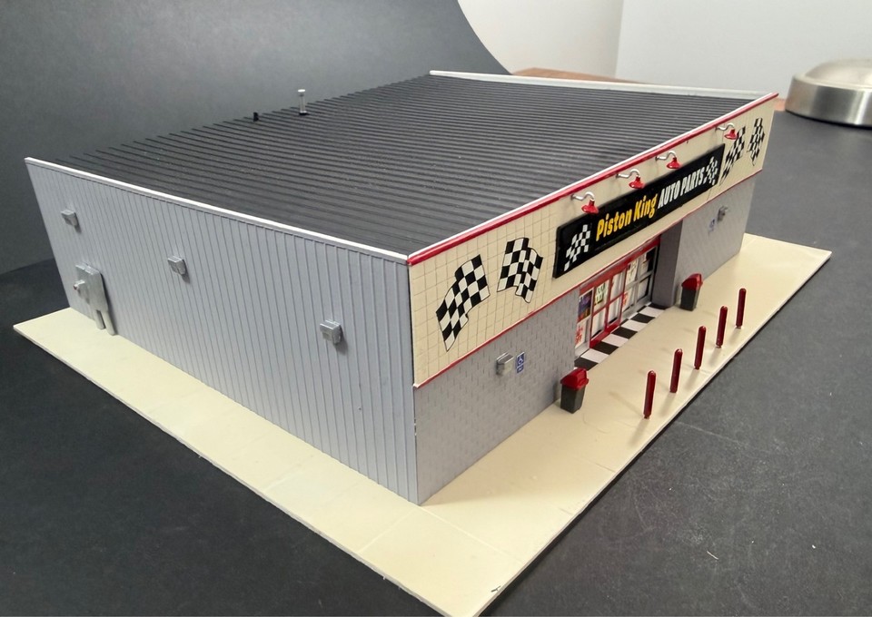 WALTHERS CUSTOM HO SCALE MODEL RAILROAD BUILT BUILDING DESIGN TRAIN ...