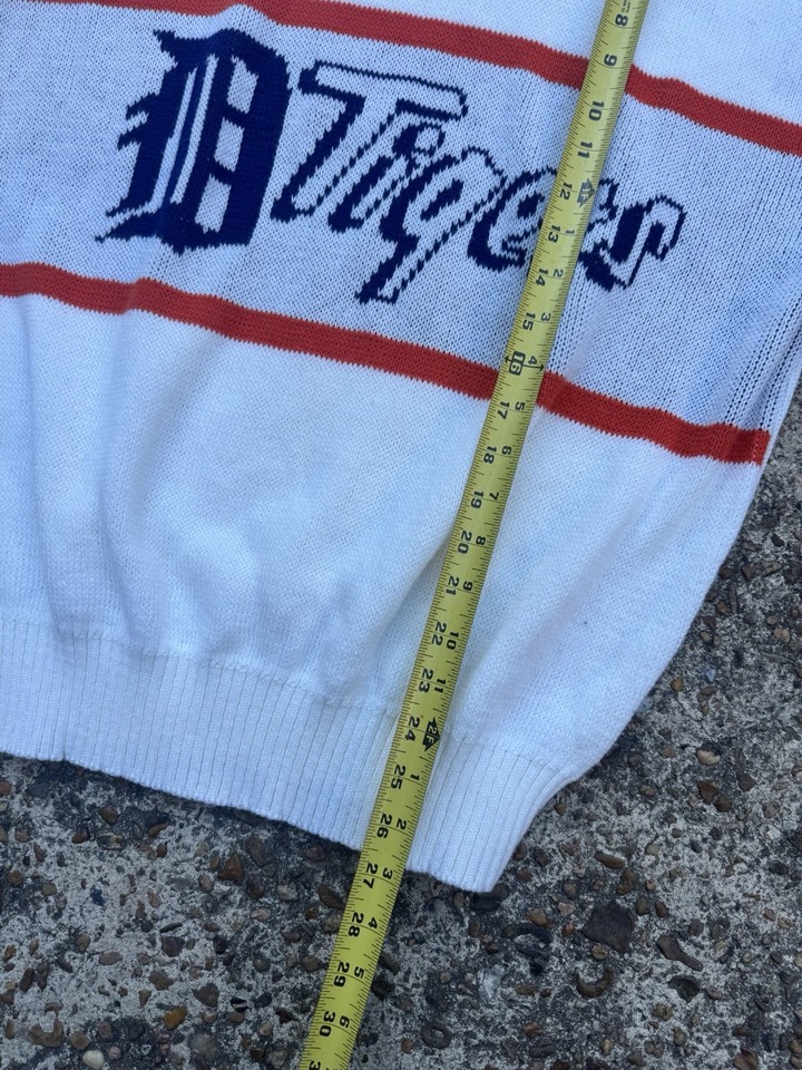 ULTRA RARE 1980s Detroit Tigers Vintage Cliff Engle Sweater USA MADE XL ...