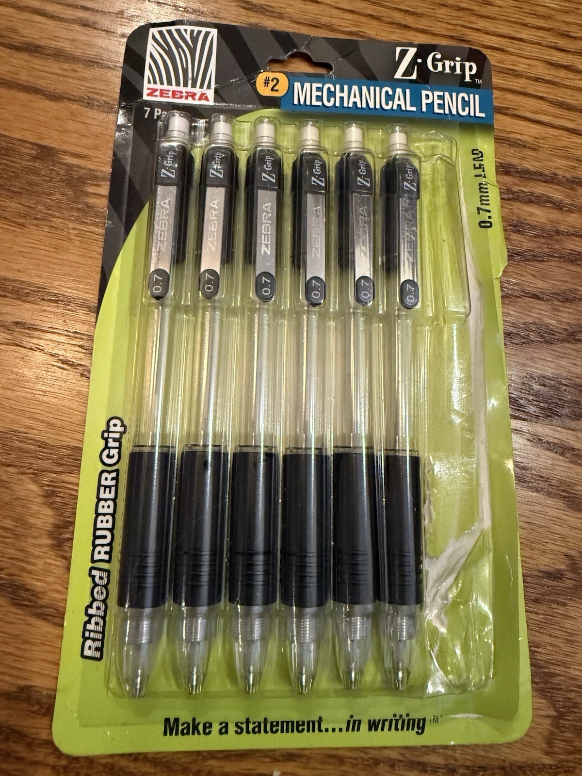 Zebra Z-Grip Plus Mechanical Pencil, 0.7 mm, HB (#2), Black Lead, Pack ...
