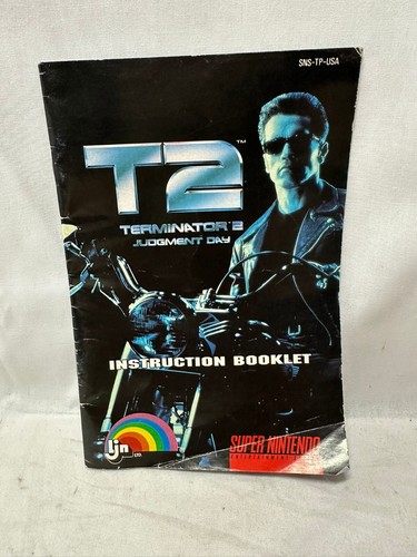 T2 Terminator 2 Judgement Day (SNES, 1993) - Manual Only - NO GAME | eBay