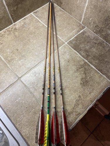 4 Gold Tip Traditional Classic Hunter 500 Arrows With Inserts | eBay
