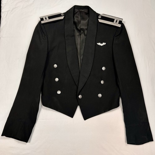 US Air Force Mess Dress Jacket Men 39R Black Military Formal Captain ...