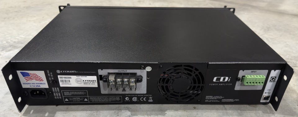 Crown CDi1000 Two-channel, 500W @ 4Ω, 70V/140V Power Amplifier Working ...