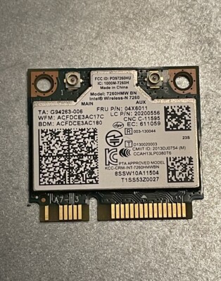 Lenovo ThinkPad Edge E540 WIRELESS WIFI BT 4.0 COMBO CARD 7260HMW BN ...
