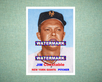 Jim Constable New York Giants 1957 Style Custom Baseball Art Card | eBay
