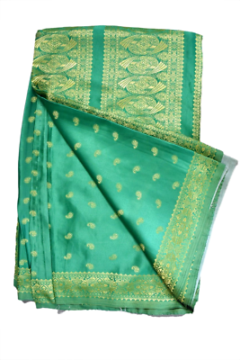 Sari Fabric By The Yard Vintage Art Silk Sarees Zari Woven Brocade