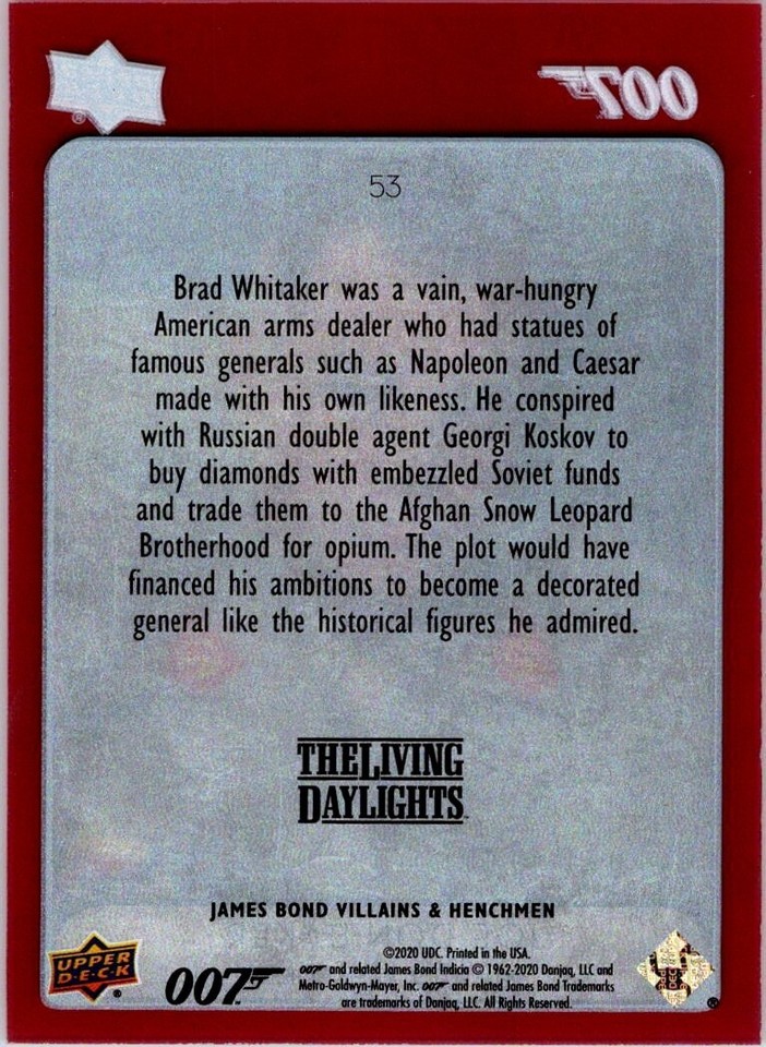 James Bond Villains & Henchmen - Acetate Parallel - Brad Whitaker - #53 ...