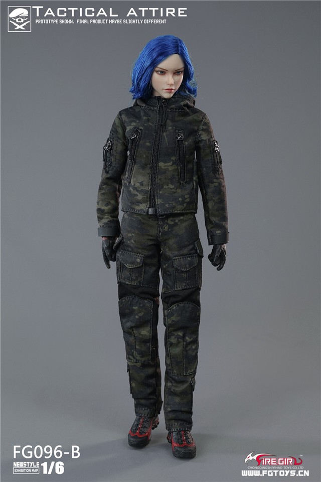 1/6 Combat camo Suit Tactical set For 12" Female Figure hot toys ...