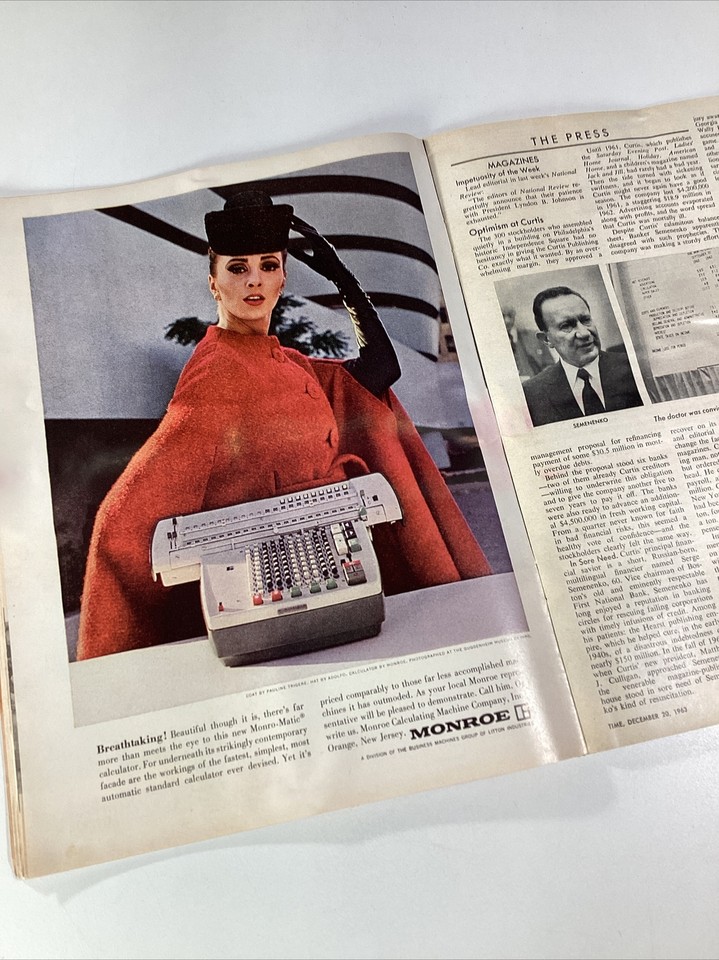 Time Magazine 1963 Rare Ads Rothschild JFK Sinatra Bradley Russia ...