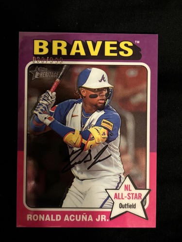 ⚾️ RONALD ACUNA JR 2024 Topps Heritage Chrome All-Star Card 60/999 #321 ...