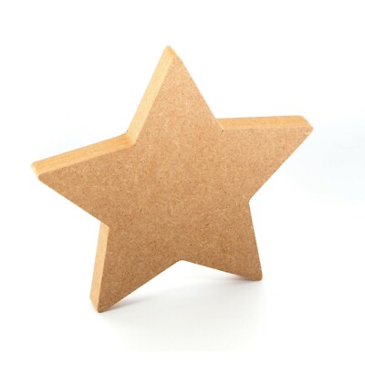 Free Standing MDF Star Shape Decorations/Crafts 100mm 150mm 200mm | eBay