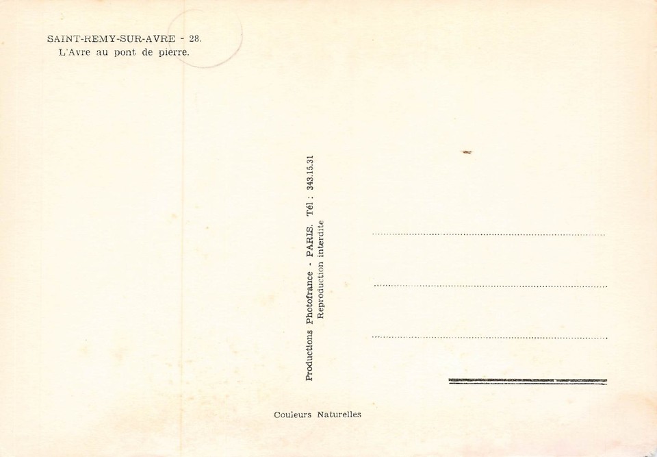 28 SAINT REMY SUR AVRE L AVRE AU PONT DE PIERRE | eBay