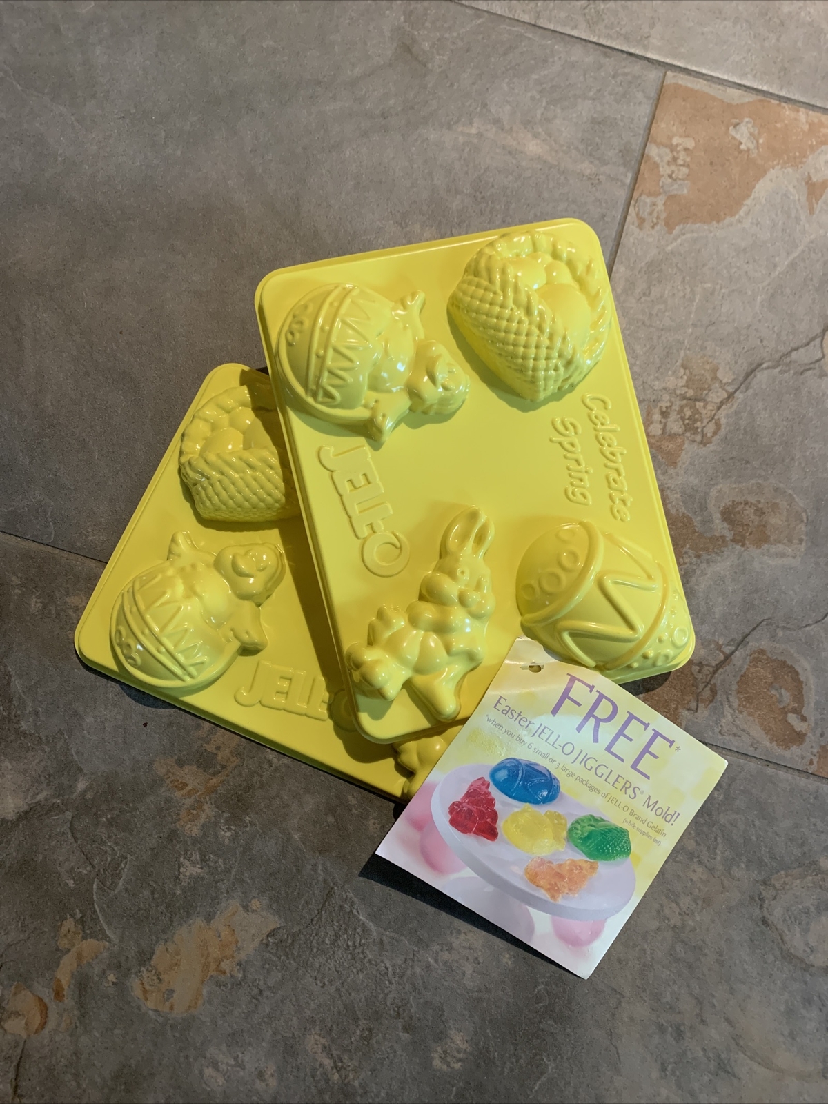 Jello Jigglers Easter Molds x 2 Easter Bunnies Chicks Flowers Basket | eBay