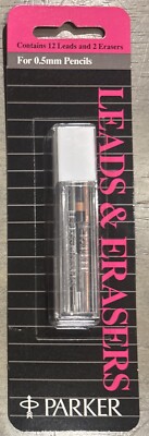 Parker Leads & Erasers for 0.5mm Pencils # 44582 | eBay