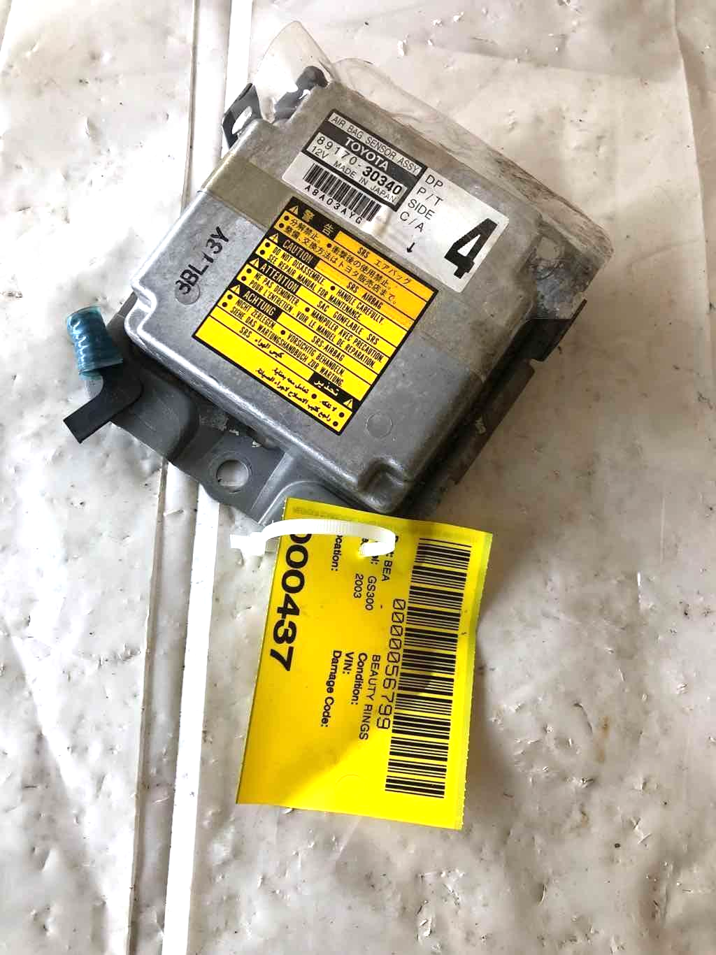 2001-2005 LEXUS GS300 Air SRS Safety Bag Control Module Computer 89170 ...