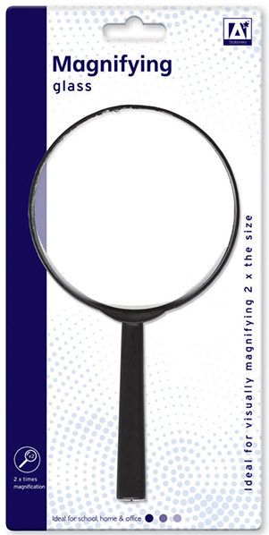 MAGNIFYING GLASS 90MM LARGE MAGNIFIER READING GLASS LENS HANDHELD UK ...