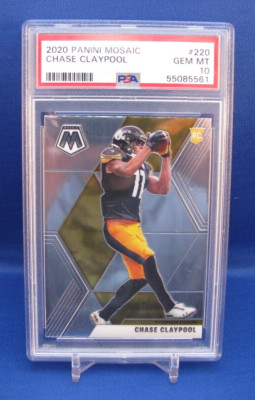 2020 Mosaic "CHASE CLAYPOOL" Rookie Card #220 ~ Graded PSA 10 Gem Mint ...