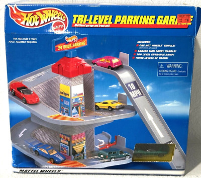 NIB 1998 Mattel Hot Wheels Tri-Level Parking Garage 65687 | eBay