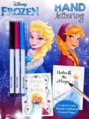 Frozen - Hand Lettering Activity & Coloring Book | eBay