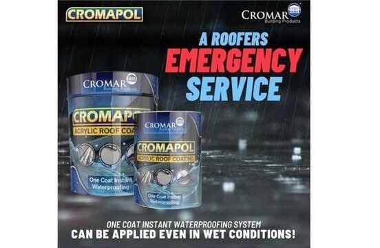 Cromar Cromapol One Coat Roof Paint Repair Weatherproof Felt Gutters ...