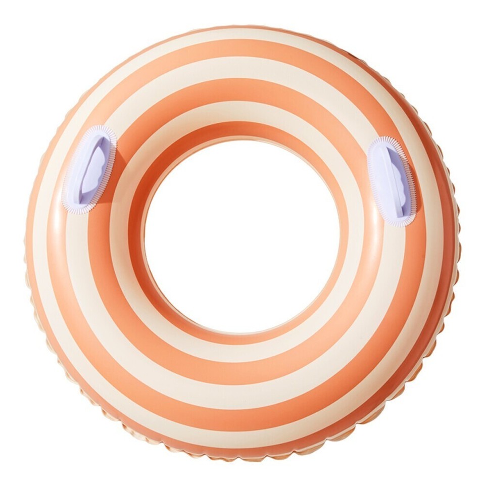 Inflatable Swim Ring Striped Pool Rings Swimming Rings Floaties Pool ...