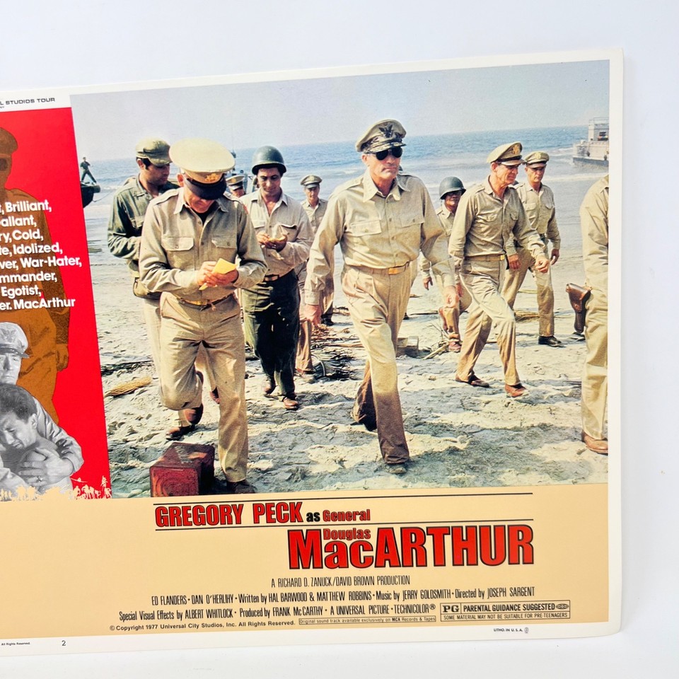 1977 Douglas Macarthur Collectible Movie Lobby Card Gregory Peck No.2 ...