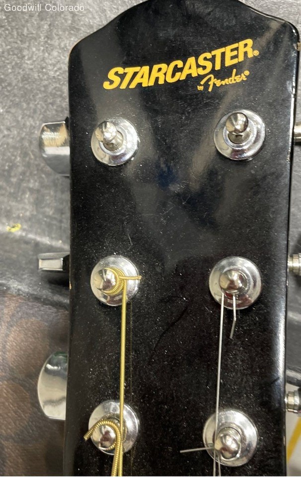 brown and black starcaster Acoustic Guitar | eBay