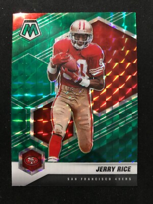 JERRY RICE #175 - 2021 PANINI MOSAIC - GREEN HYPER PRIZM PARALLEL | eBay