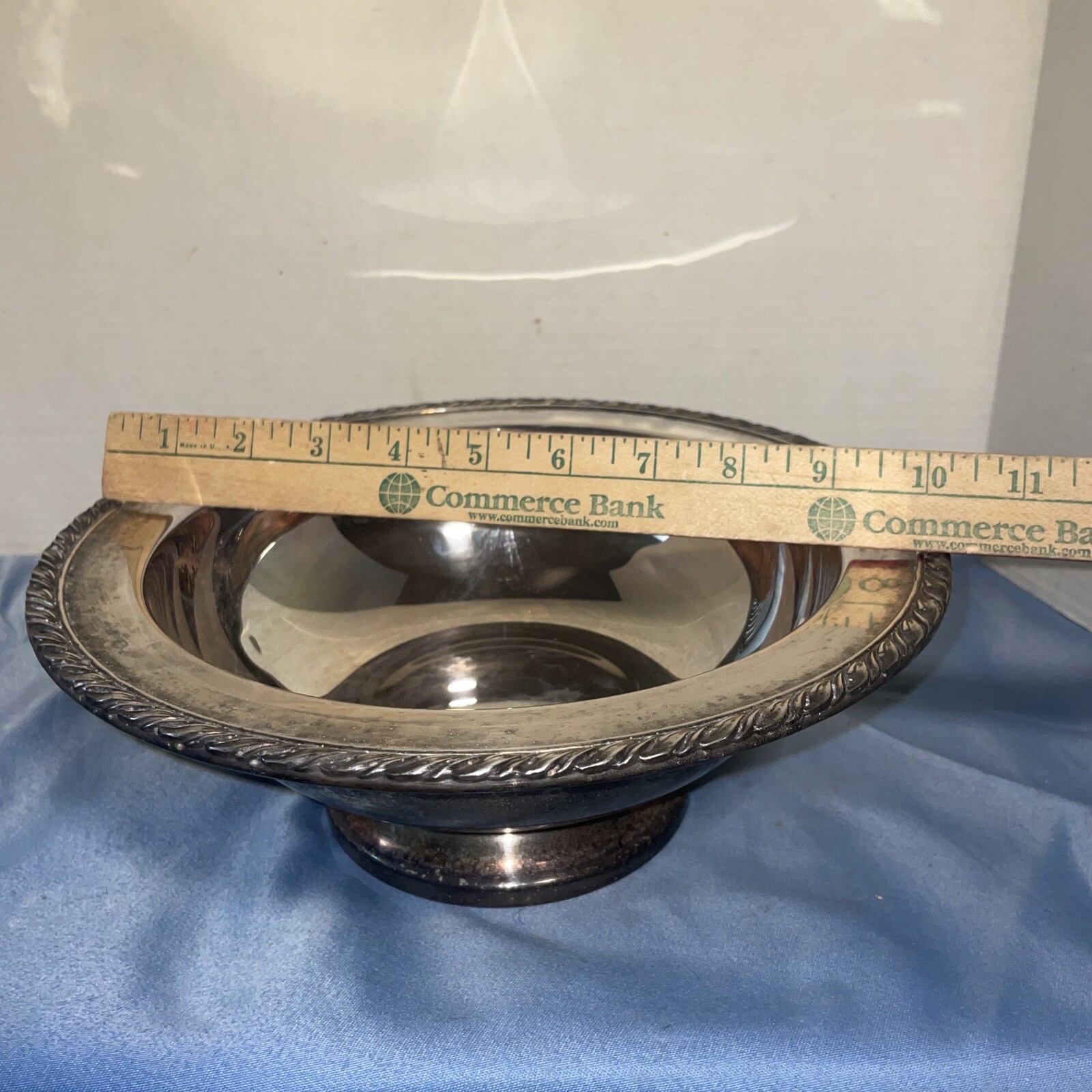 Wm A Rogers By Oneida Ltd Silversmiths 10.25”Dish Pedestal BOWL See ...